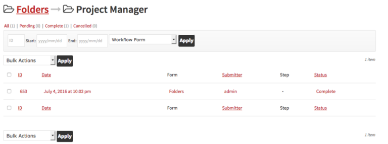 Folders - Gravity Flow